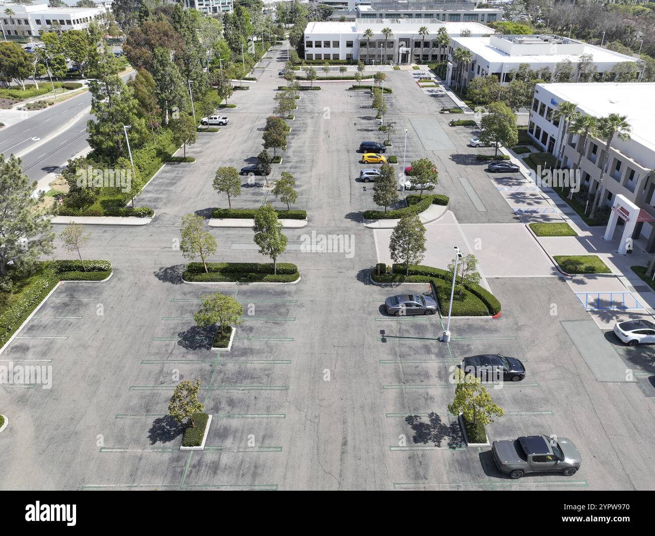 Empty car parking lots aerial hi-res stock photography and images - Alamy