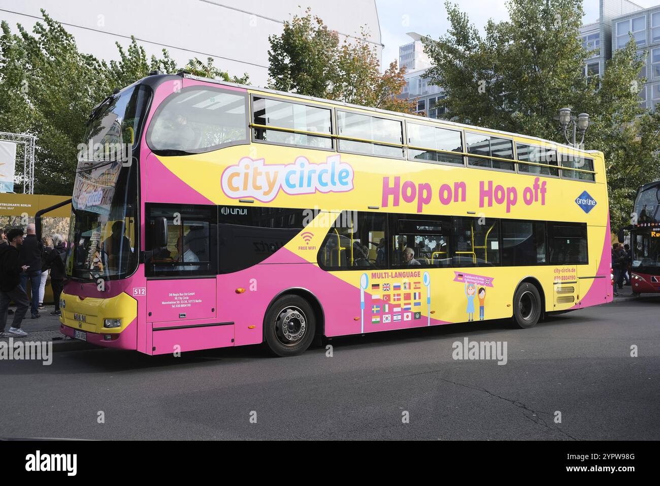 Berlin, Germany, October 14, 2023, Hopp on hopp off double-decker bus ...