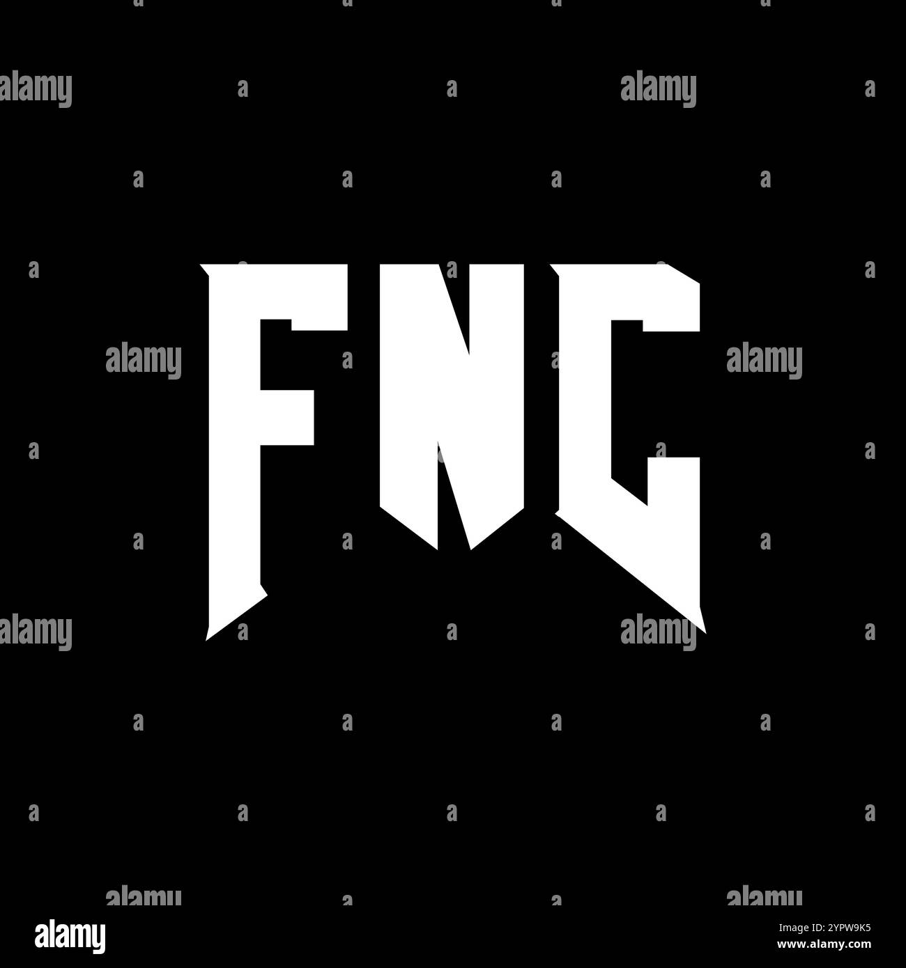 FNC letter logo design for technology company. FNC logo design black and white color combination ...
