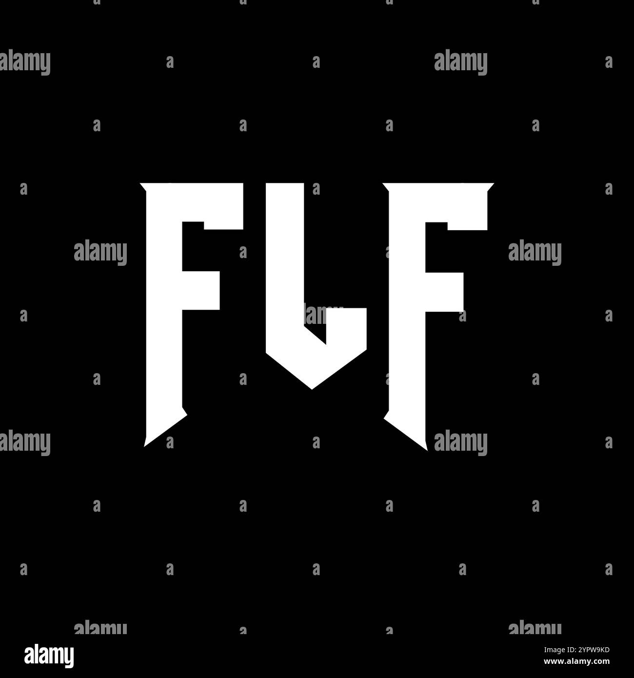 FLF letter logo design for technology company. FLF logo design black ...