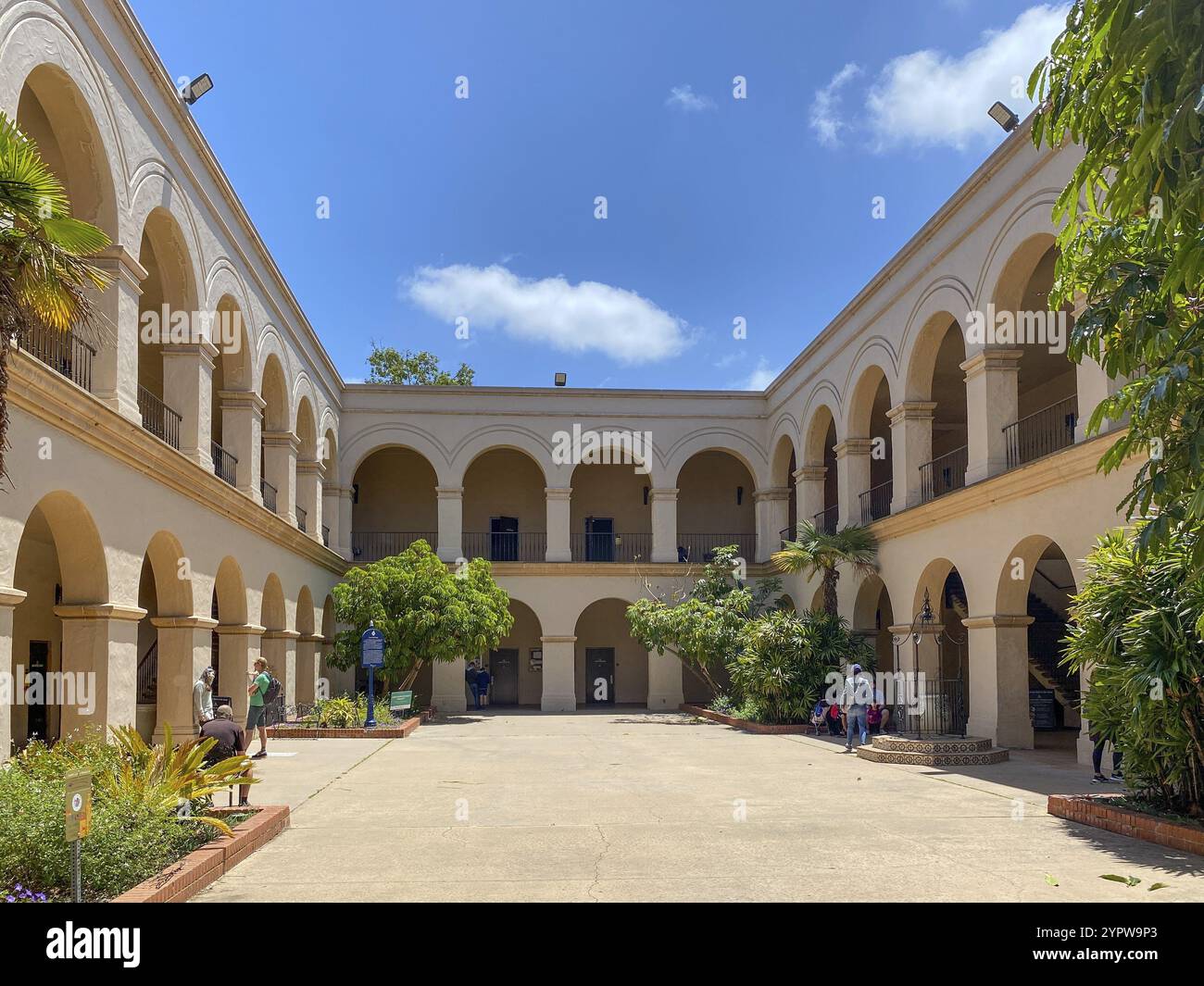 Tipycal spanish building in Balboa Park, 200-acre urban cultural park ...