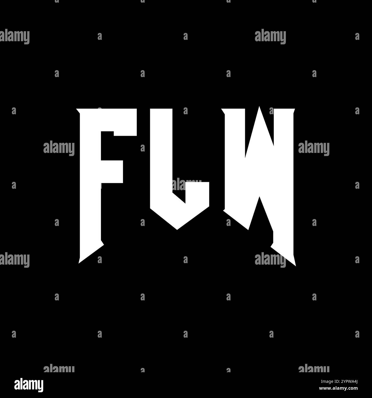 FLW letter logo design for technology company. FLW logo design black ...