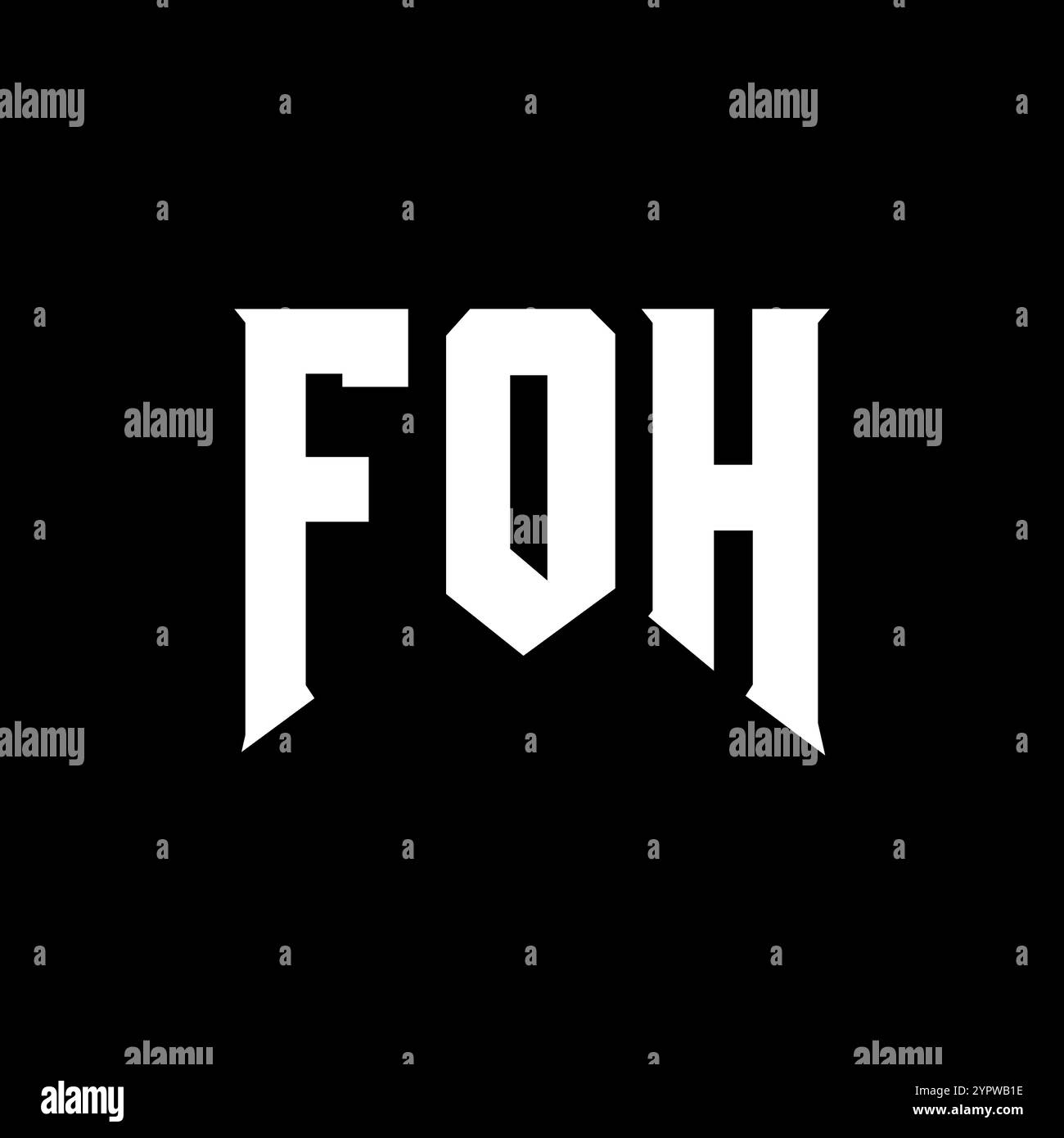 FOH letter logo design for technology company. FOH logo design black ...