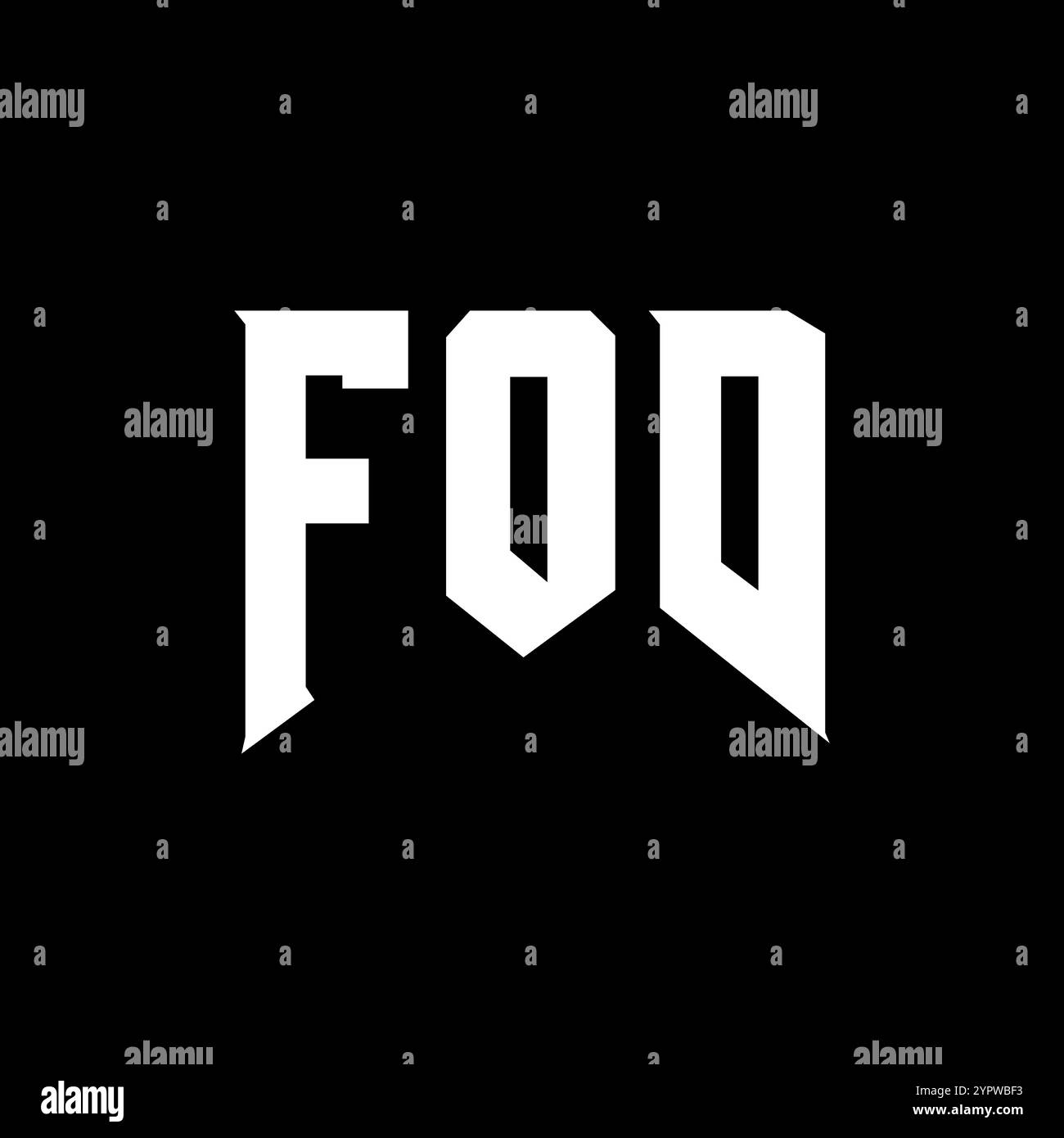 FOD letter logo design for technology company. FOD logo design black and white color combination ...