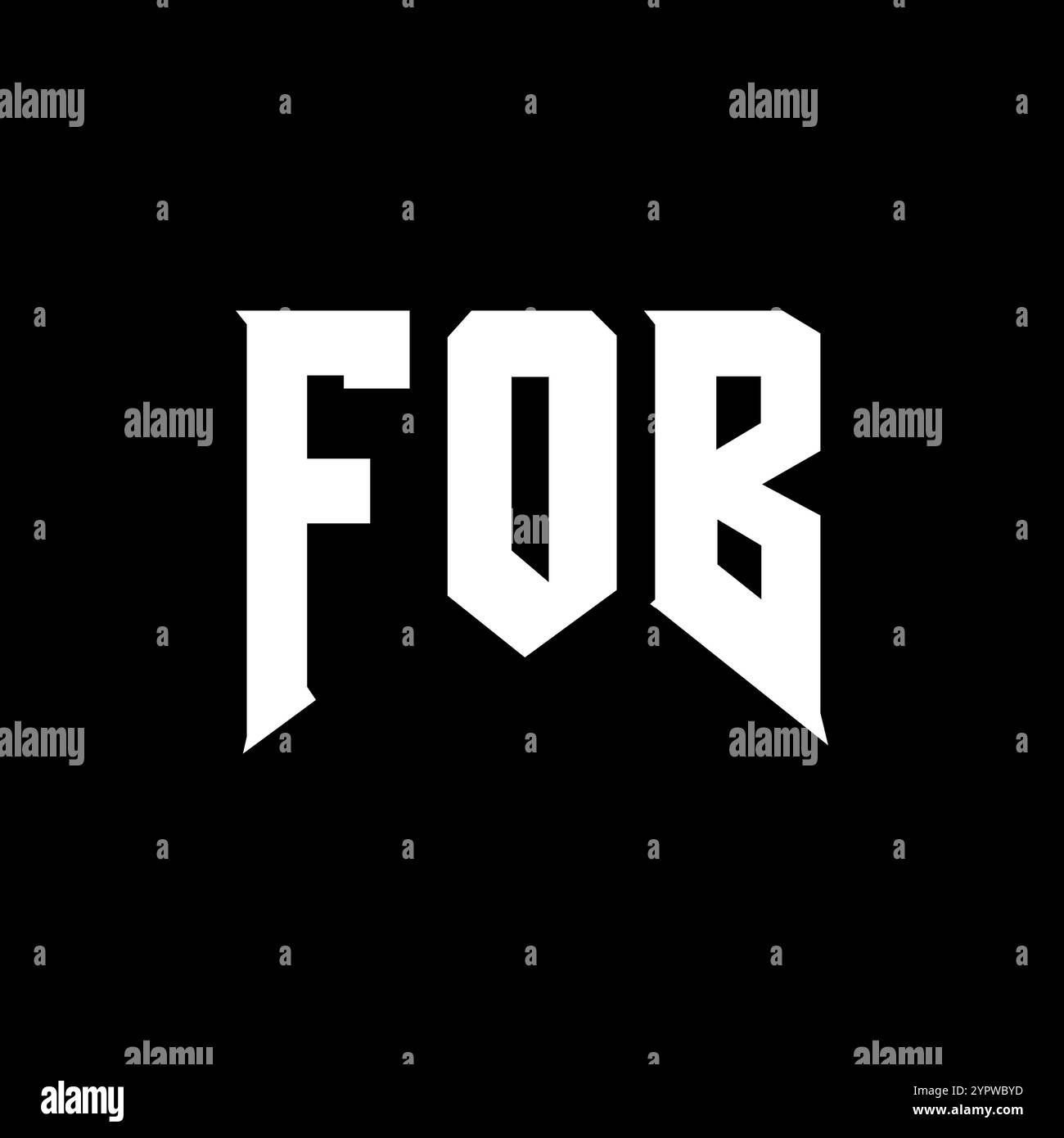 FOB letter logo design for technology company. FOB logo design black ...