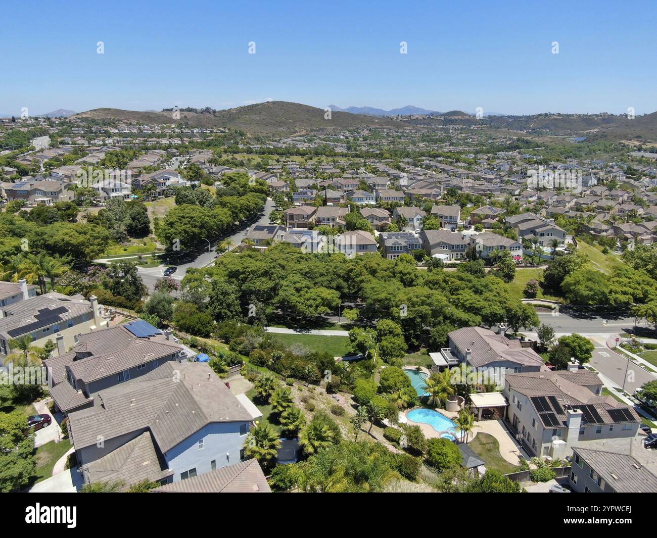 Top down aerial wealthy neighborhood hi-res stock photography and ...