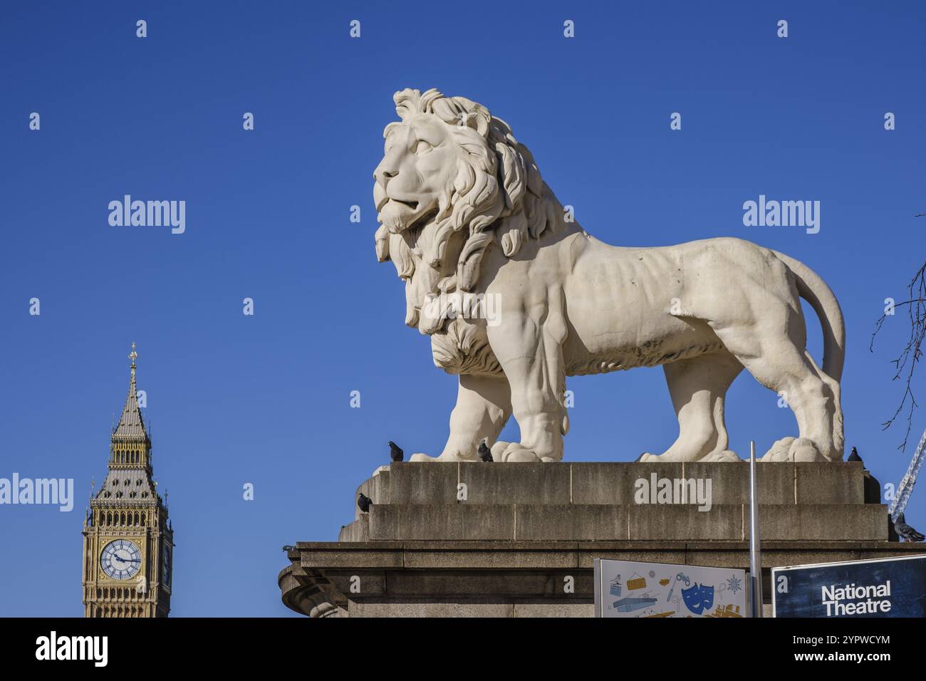 South Bank Lion, 1837 sculpture, westminster bridge, London, England ...