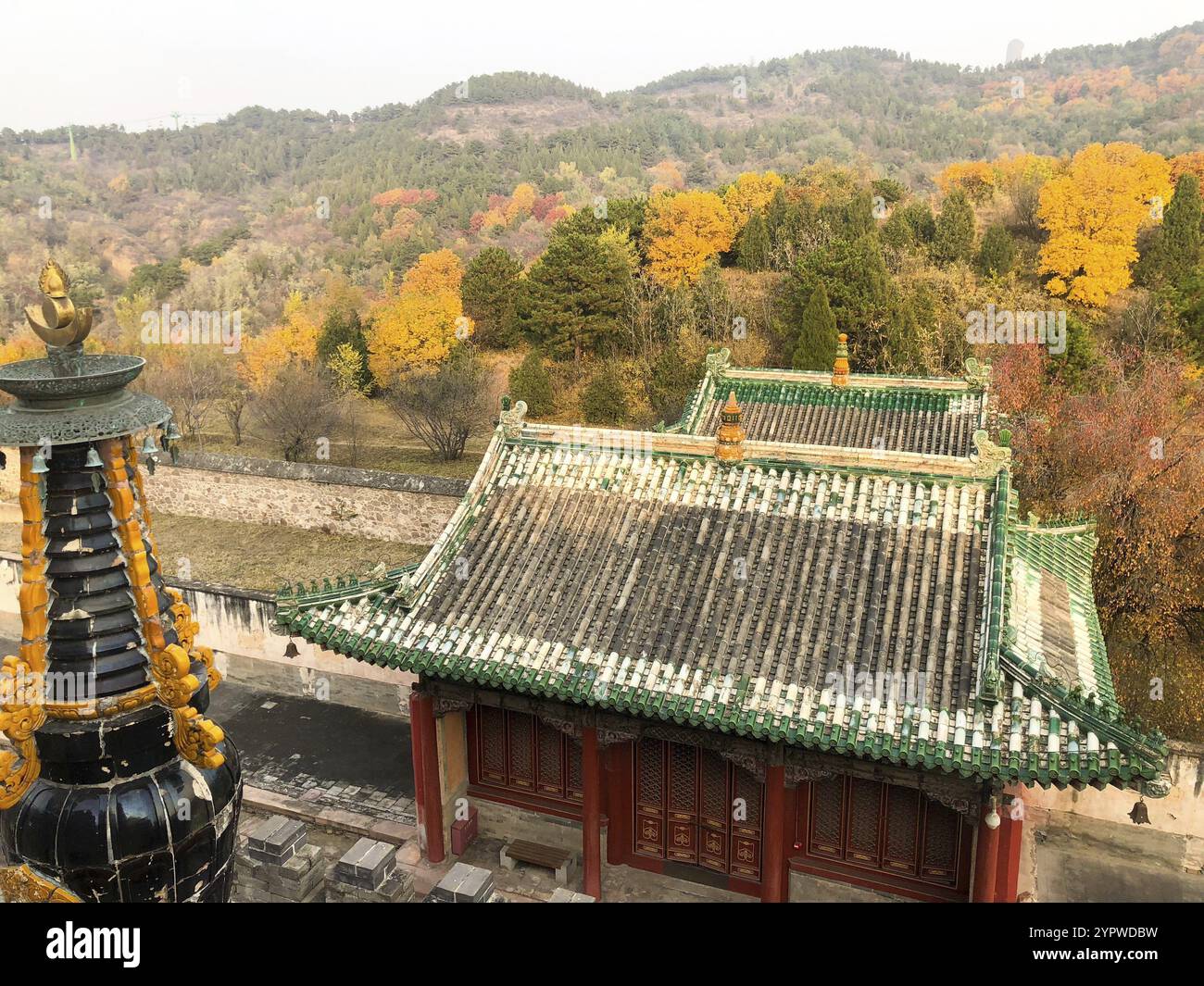 Aerial view of The Temple of Universal Happiness, Pule si, also called ...