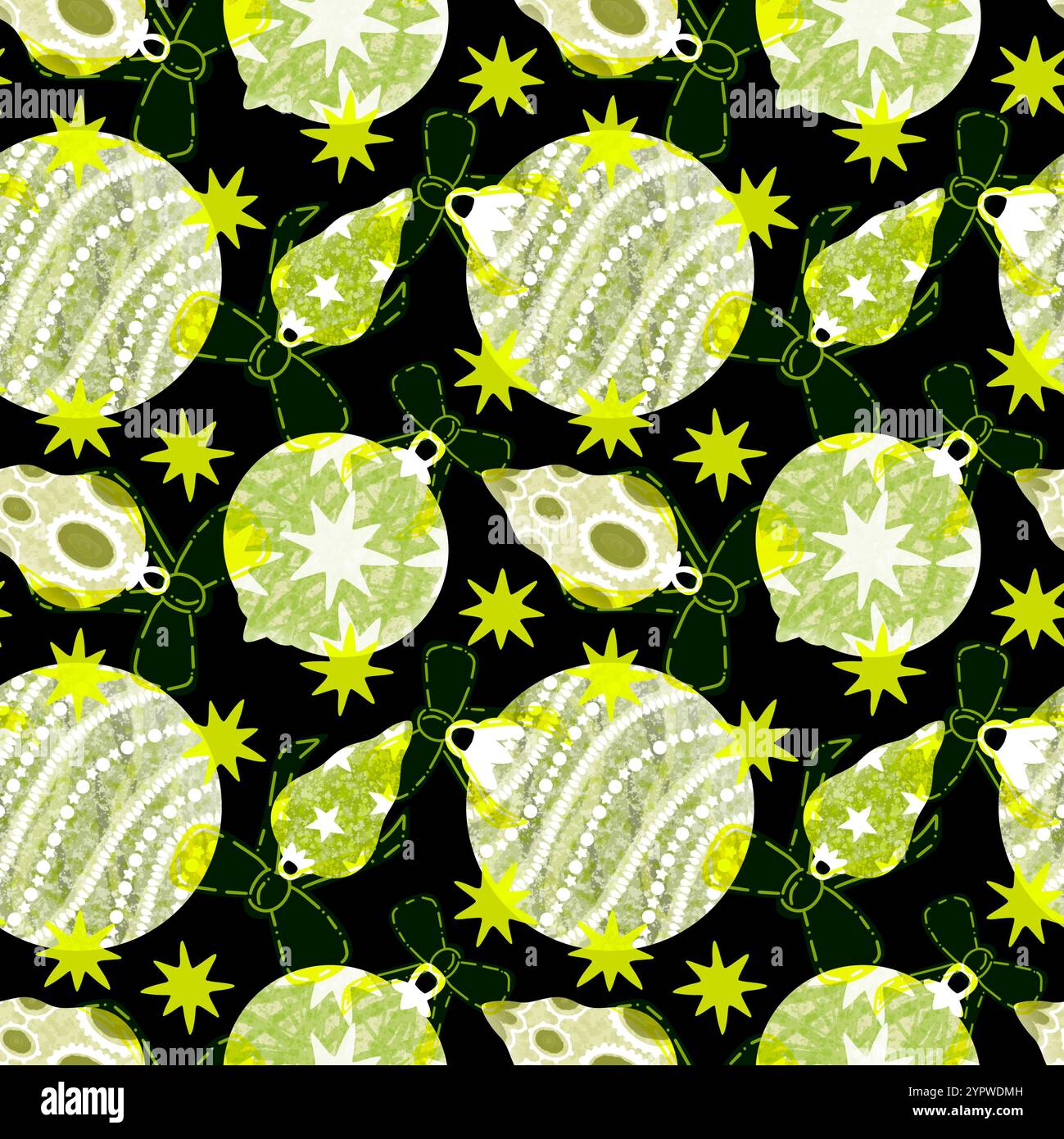 Christmas tree balls seamless winter toys pattern for wrapping paper ...