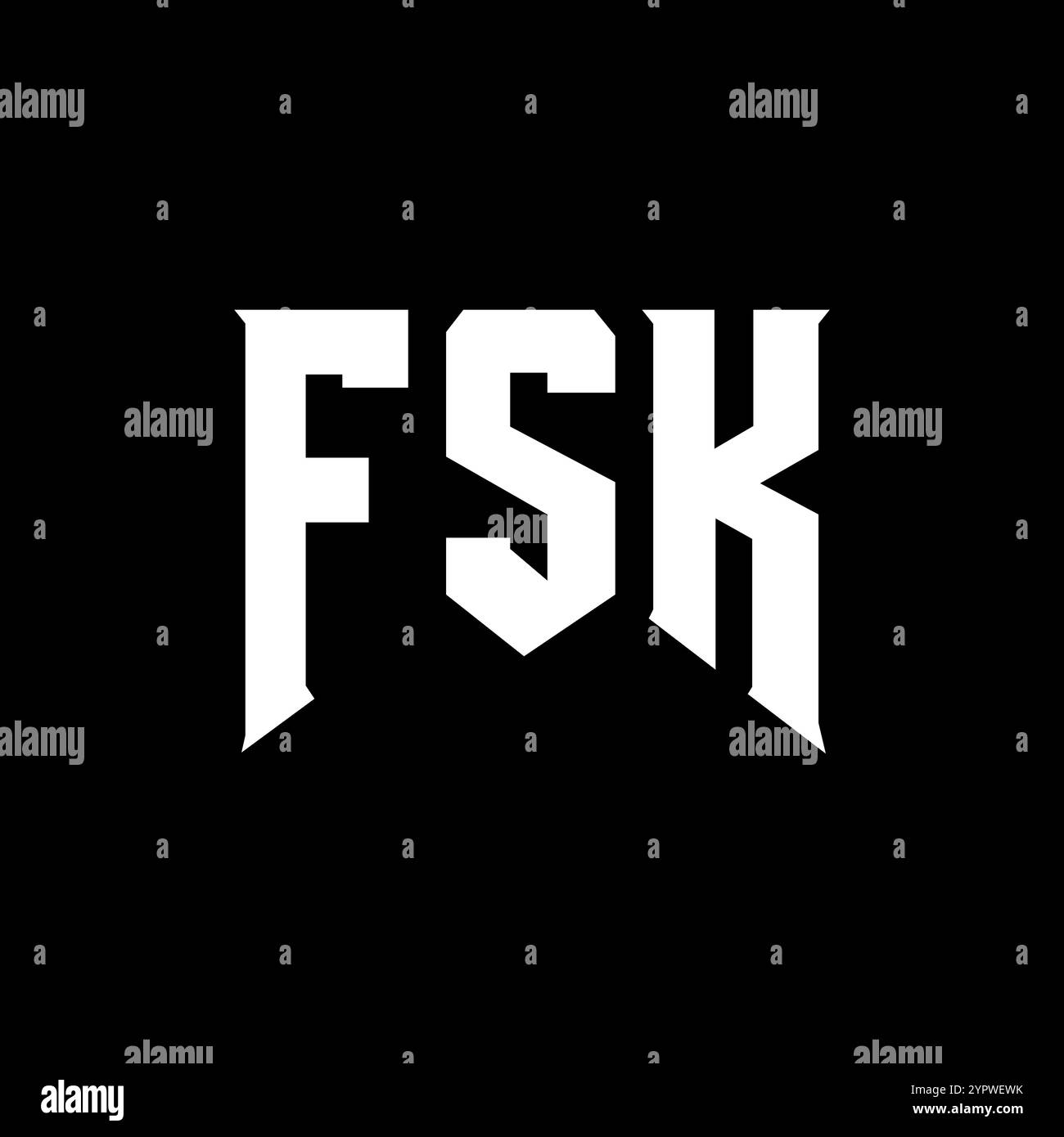 FSK letter logo design for technology company. FSK logo design black ...