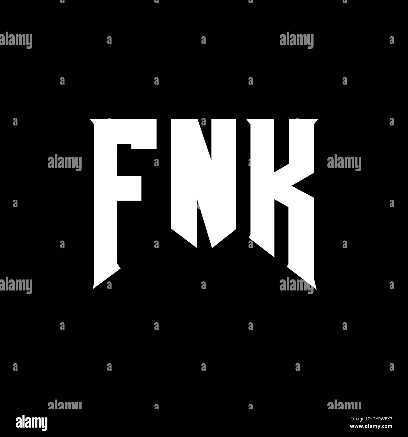 FNK letter logo design for technology company. FNK logo design black ...
