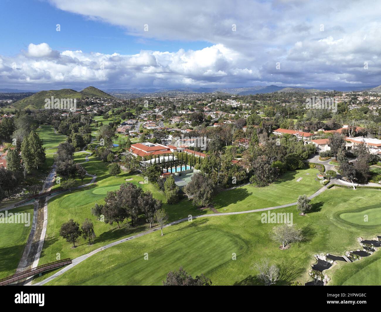 Aerial view neighborhood during cloudy hi-res stock photography and ...