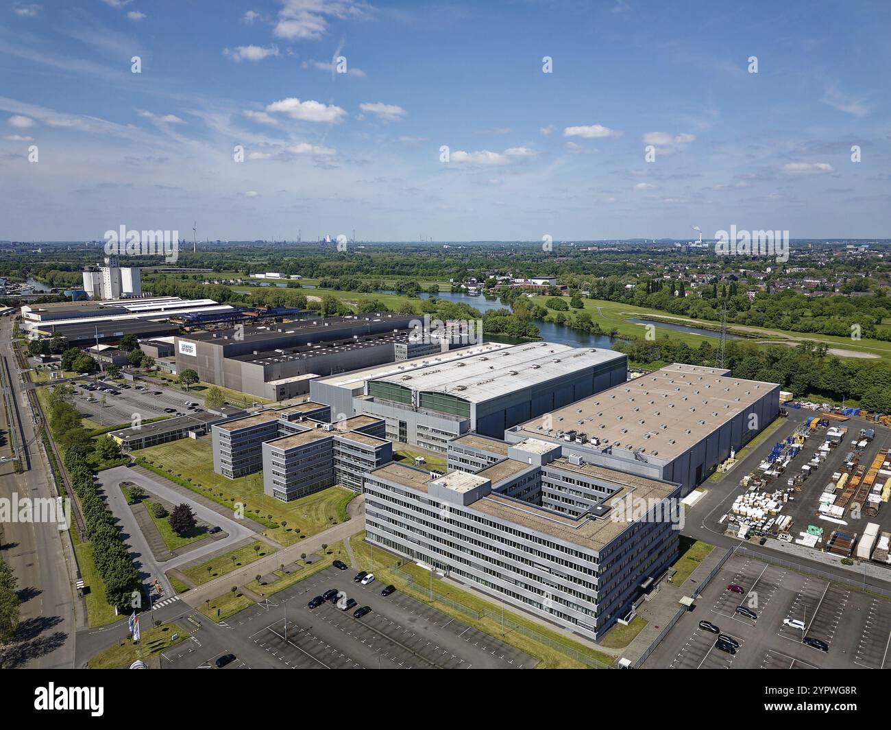 An industrial plant producing gas turbines and generators for power ...