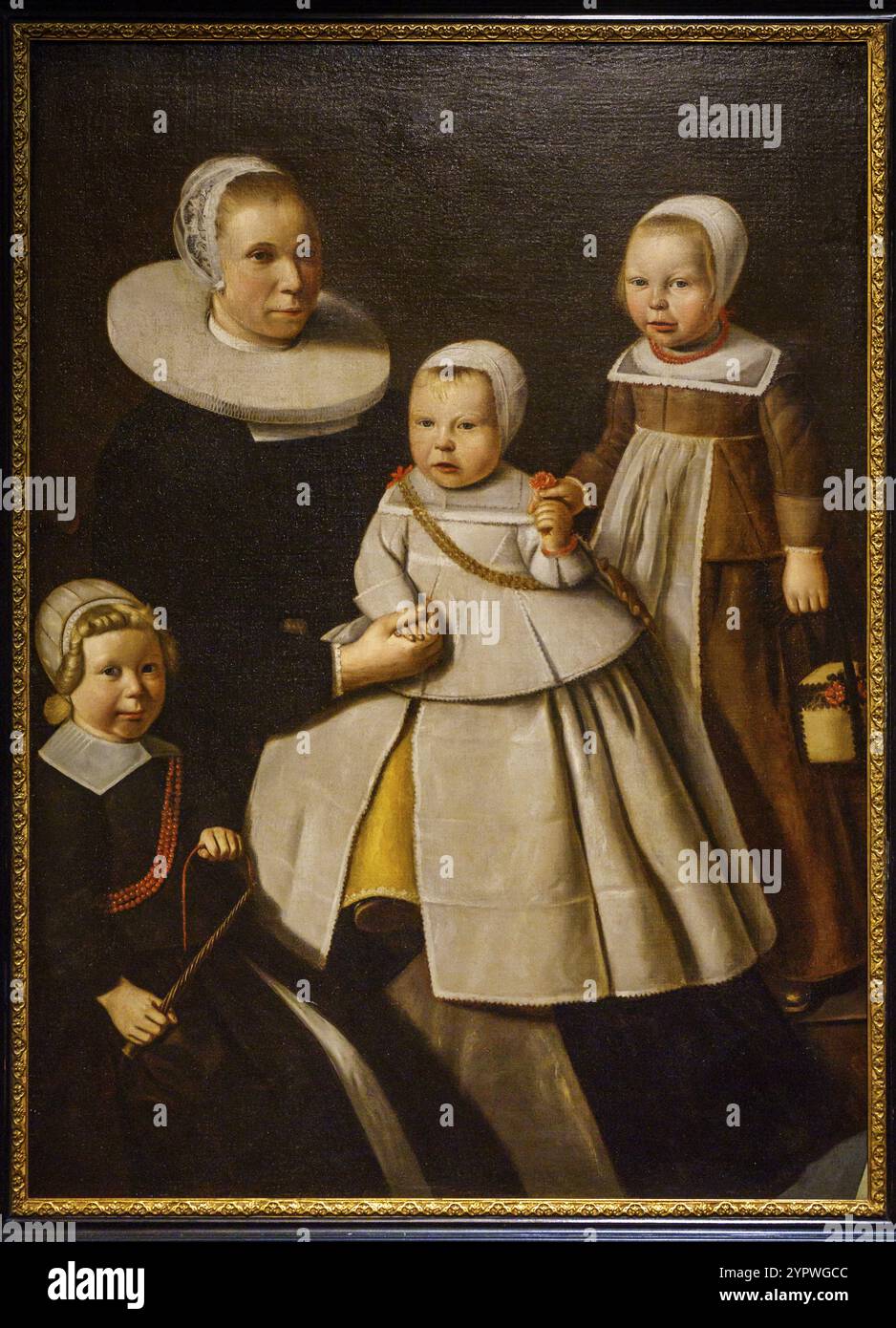 A lady with two sons and daughter, duchtschool, Nins, portraits of children s. XVI-XIX, Sa Bassa ...