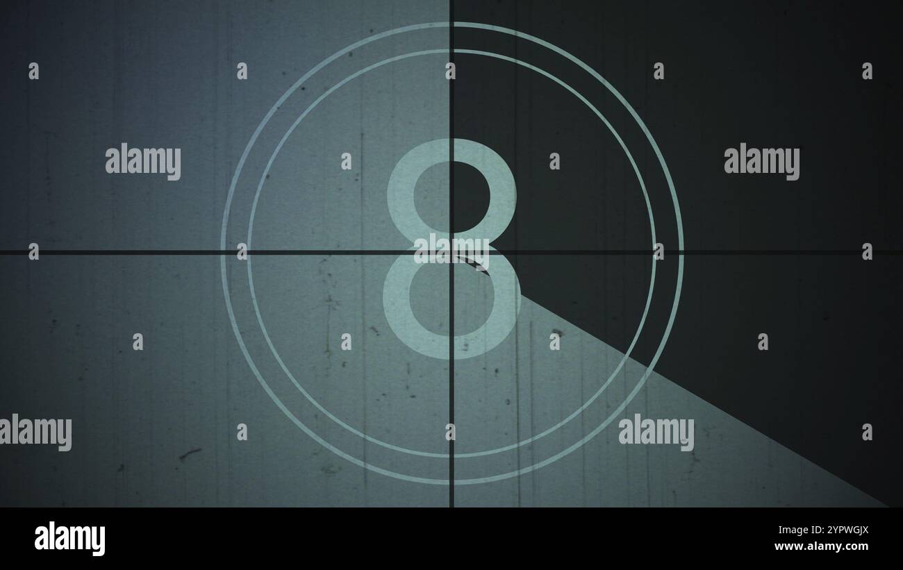Film Vintage countdown number 4. Movie film strip with countdown number ...