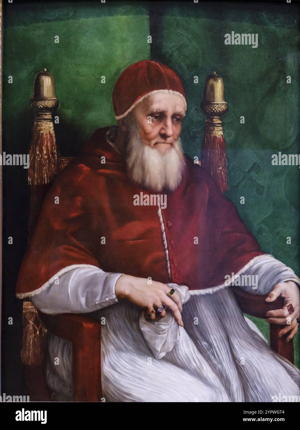 Raphael, Portrait of Pope Julius II, 1511, oil on canvas, National ...