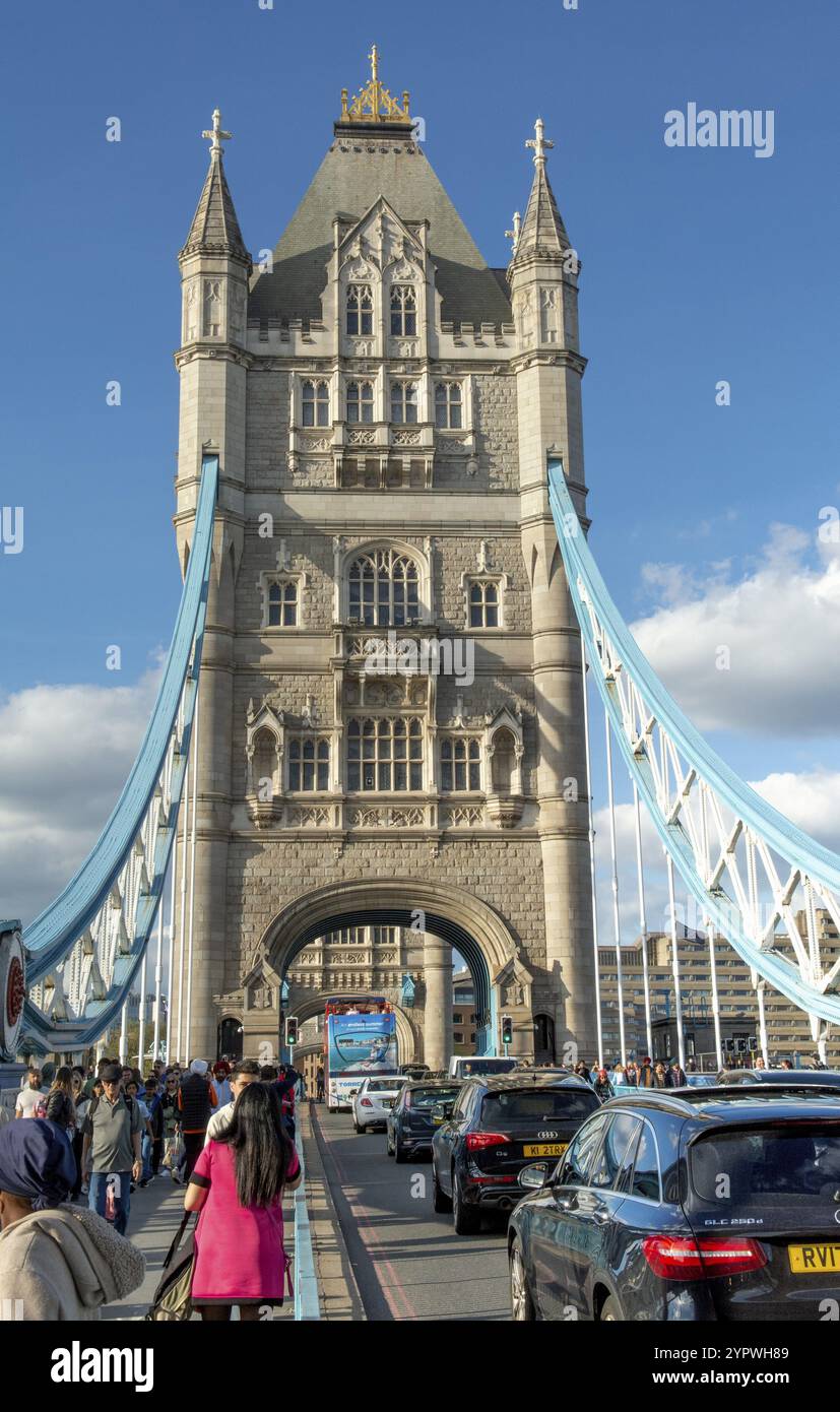 London, UK, May, 7, 2023 : People walking on Tower Bridge in London ...