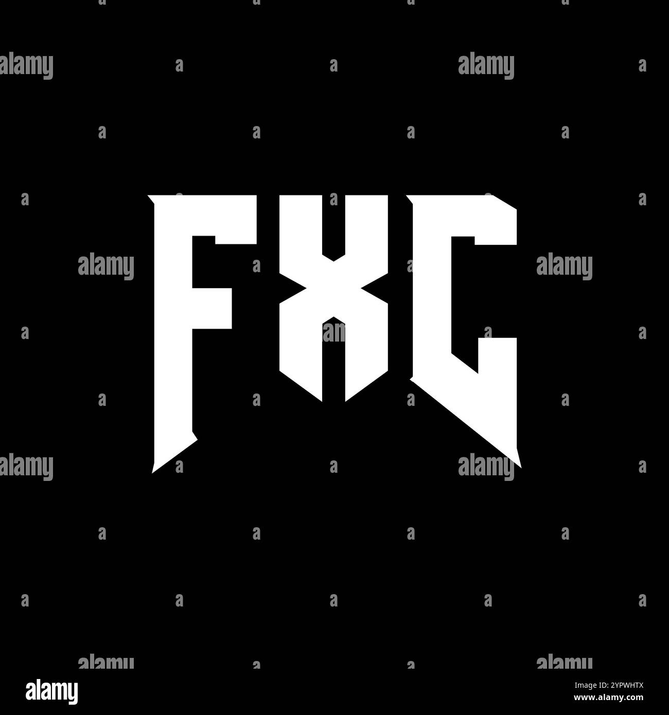 FXC letter logo design for technology company. FXC logo design black ...