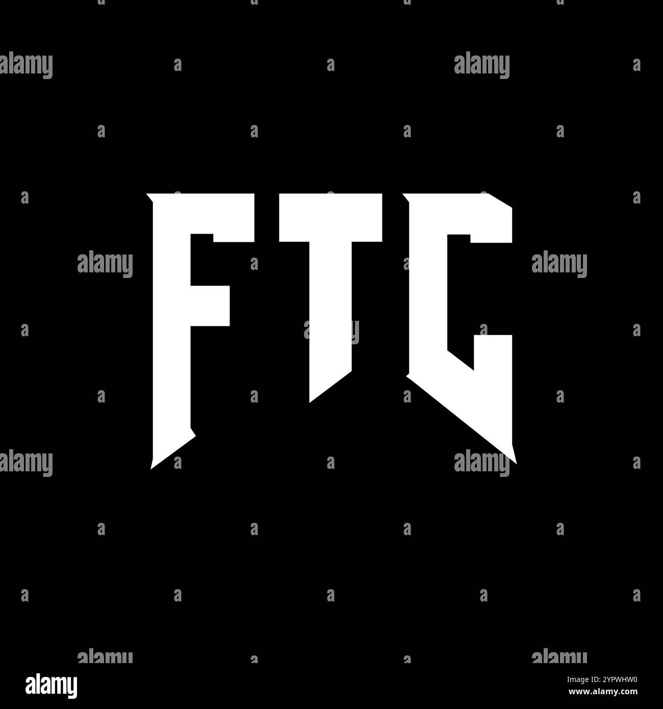 FTC letter logo design for technology company. FTC logo design black and white color combination ...
