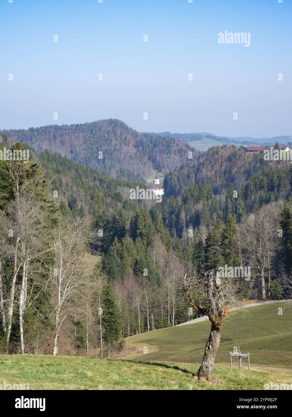 The famous cloister of Fischingen, Switzerland, is surrounded by ...