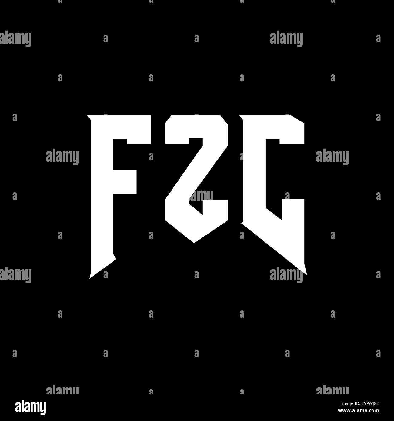 FZC letter logo design for technology company. FZC logo design black ...