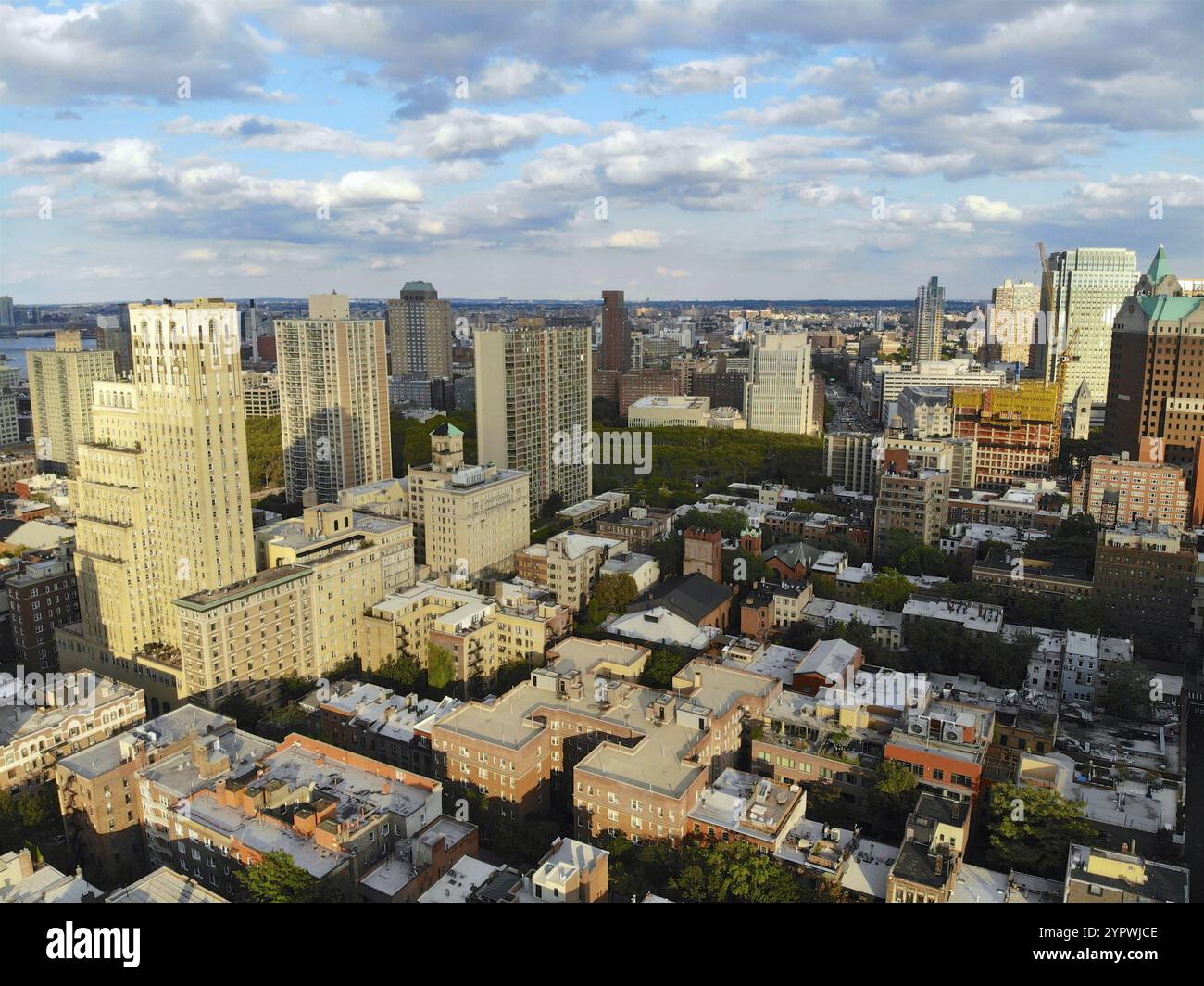 Aerial view of downtown Brooklyn. New York City. Brooklyn is the most ...