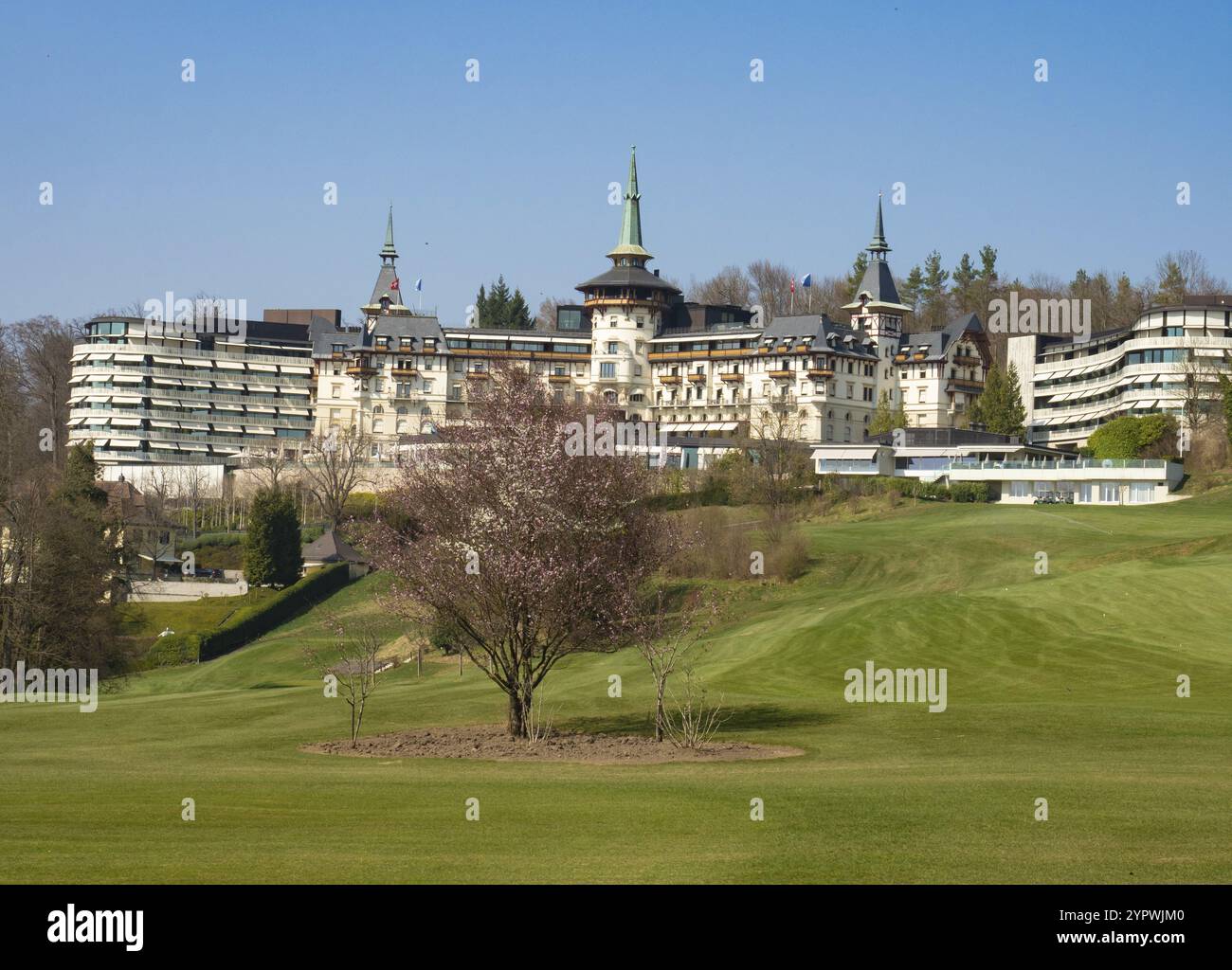The dream of a hotel: Dolder Grand Hotel with a spectacular view over ...
