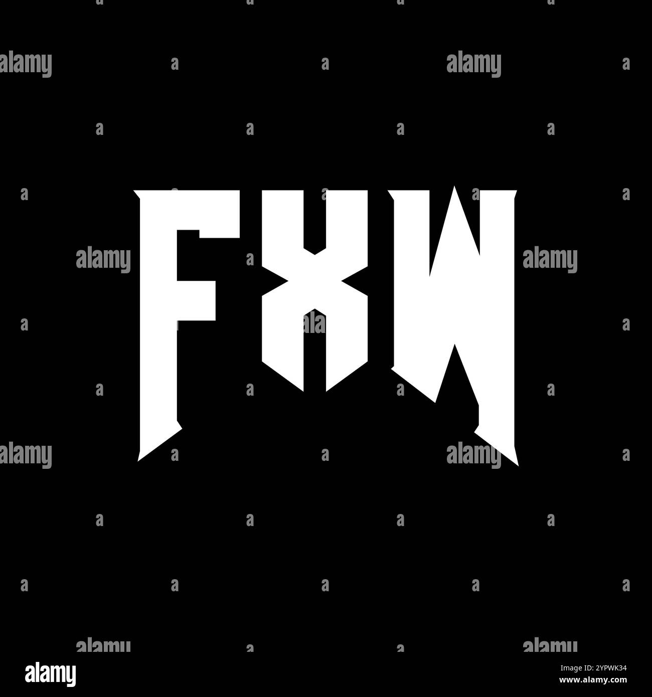 FXW letter logo design for technology company. FXW logo design black ...
