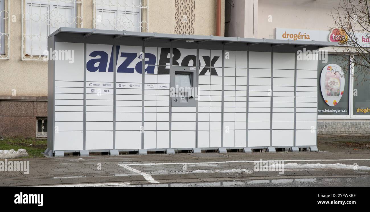 Nova Bana, Slovakia, December, 25, 2023 : Alza self service boxes ...