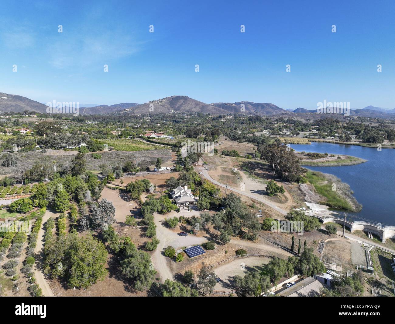 Aerial flight over reservoir large hi-res stock photography and images ...