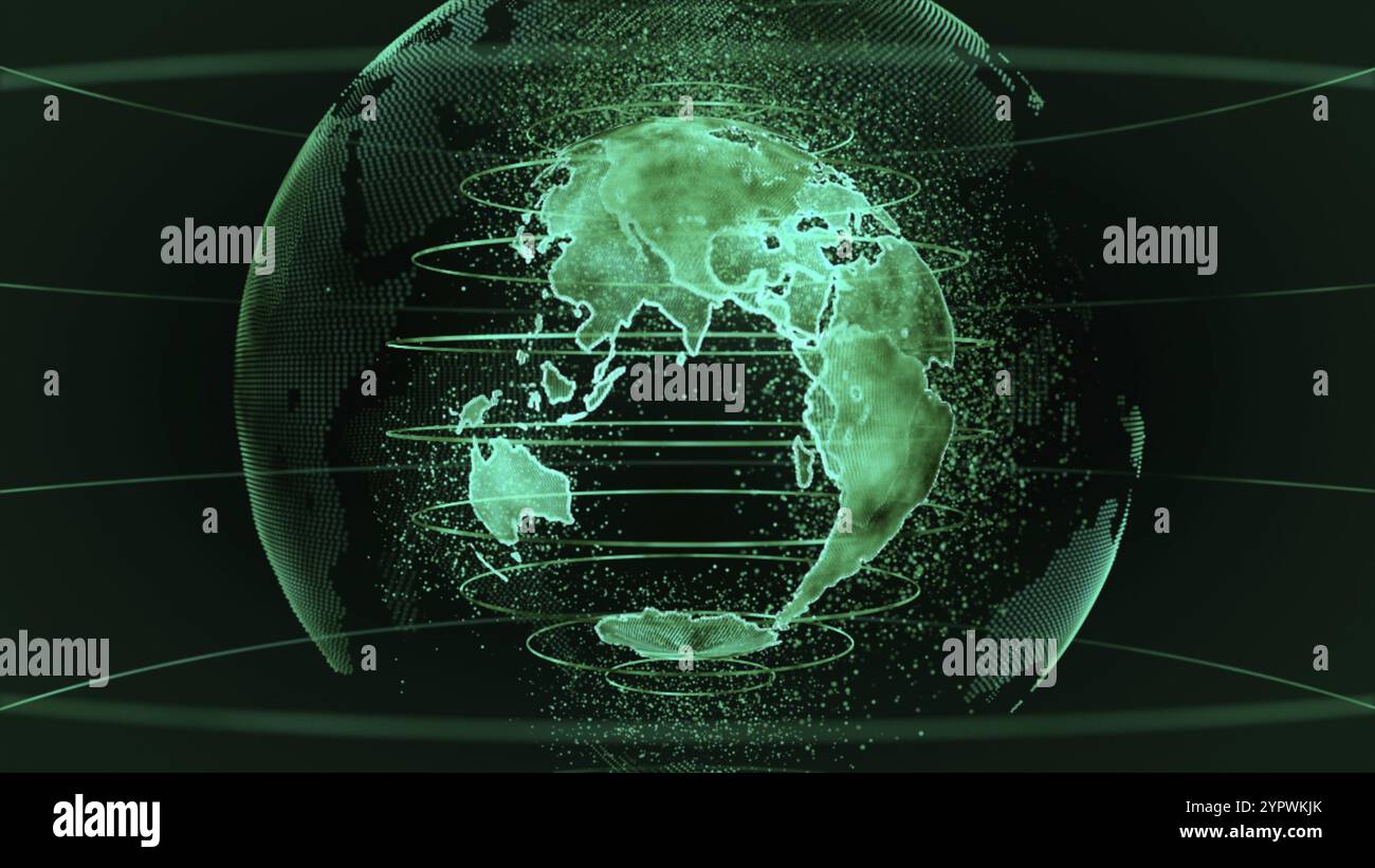 Green 3D Green 3D rendering of earth technology, business and ...