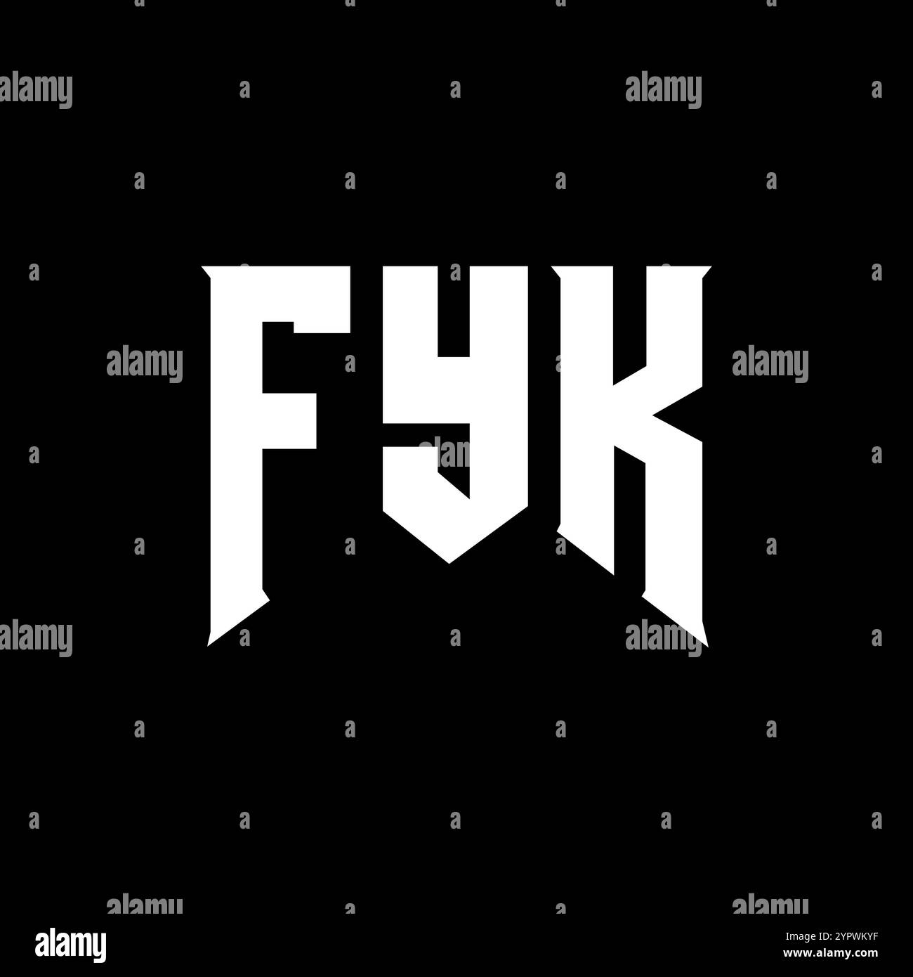 FYK letter logo design for technology company. FYK logo design black ...