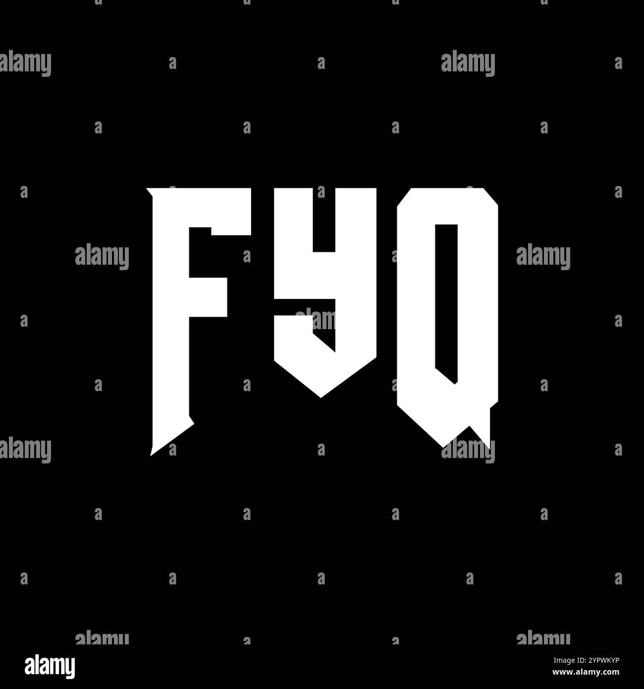 FYQ letter logo design for technology company. FYQ logo design black ...