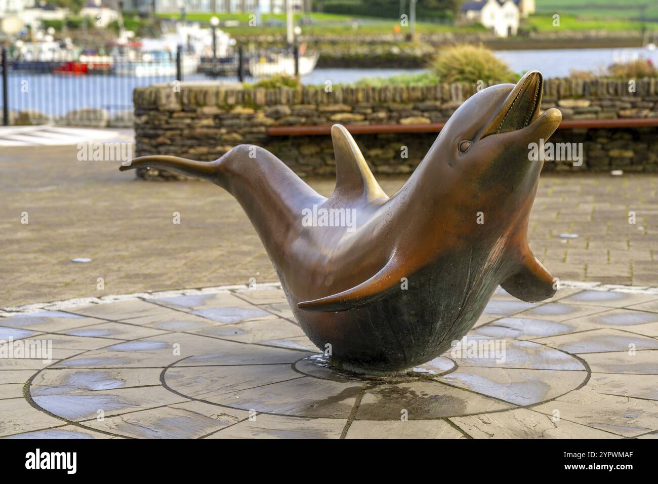 Statue of Fungie the Dolphin Dingle Town on the Dingle Peninsula ...