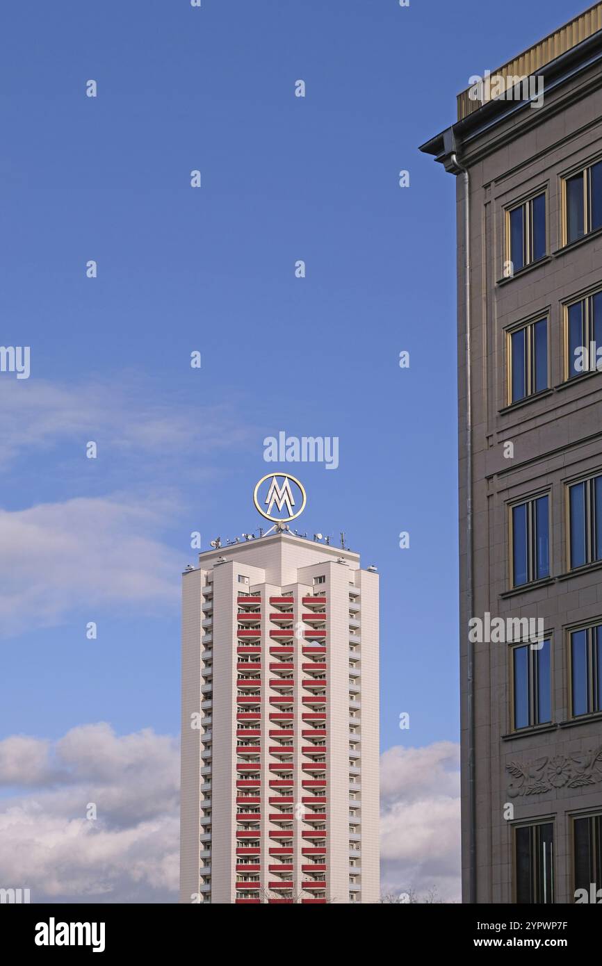 Parts of the opera house and the Wintergarten tower block. Leipzig ...