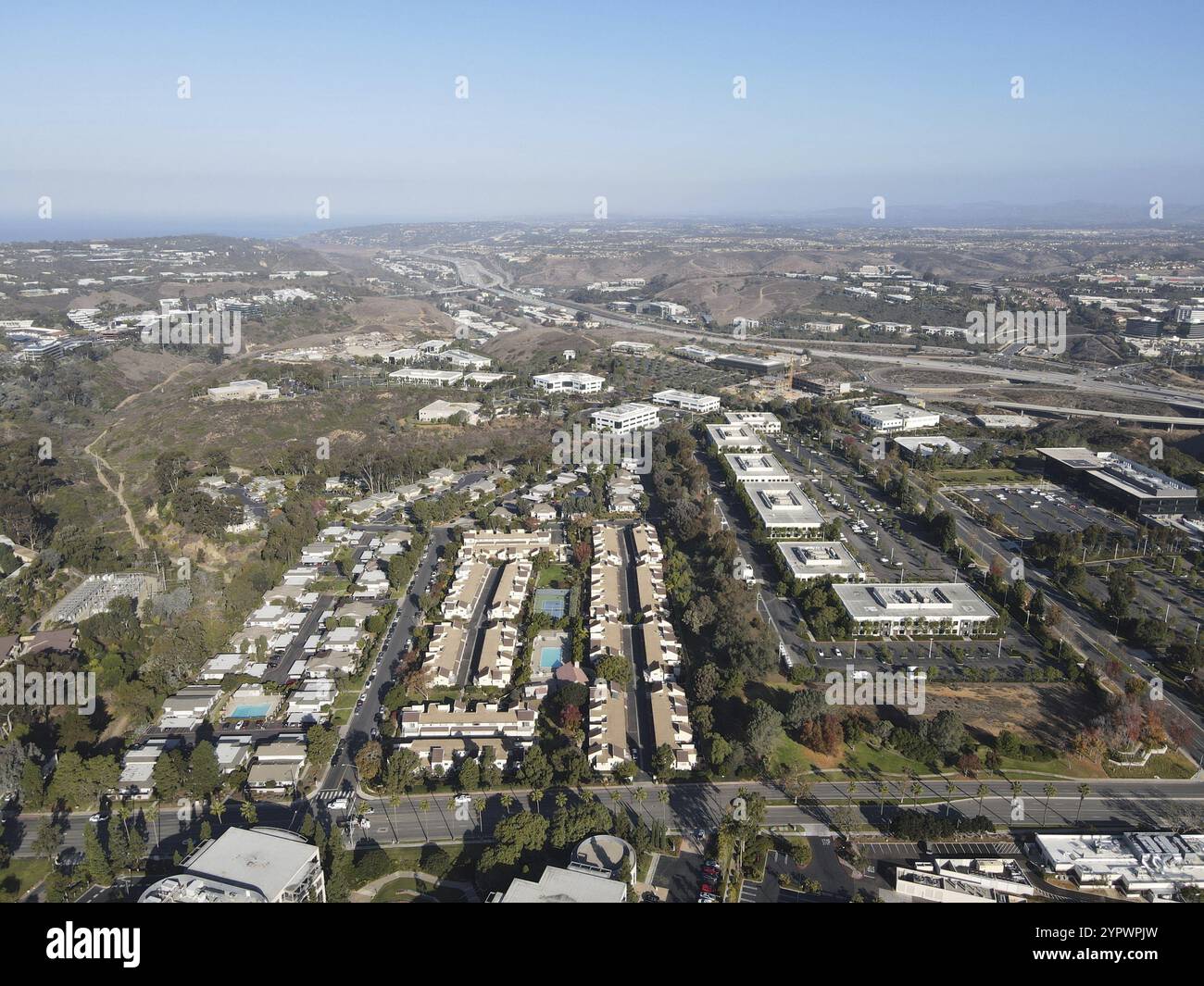 Aerial view urban neighbourhood next hi-res stock photography and ...