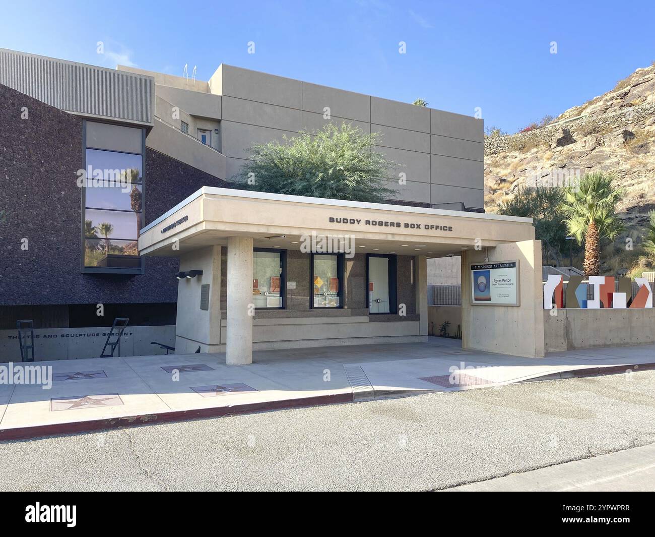The exterior of the Palm Springs Art Museum on Museum Drive. Palm ...