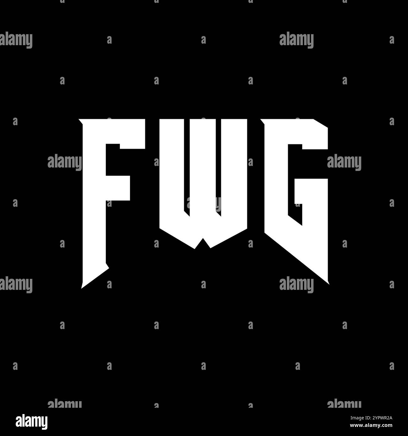 FWG letter logo design for technology company. FWG logo design black ...