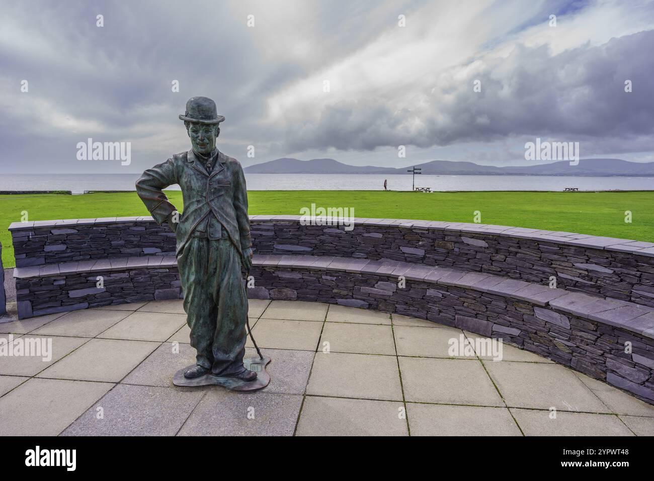 Statue of Charlie Chaplin County Kerry, Waterville, Ireland, United ...