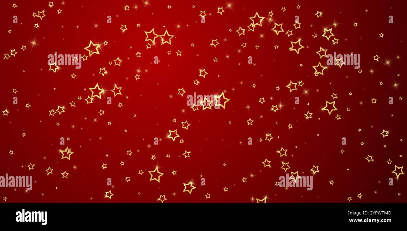 Christmas spirit. Scattered falling stars. Festive christmas confetty ...
