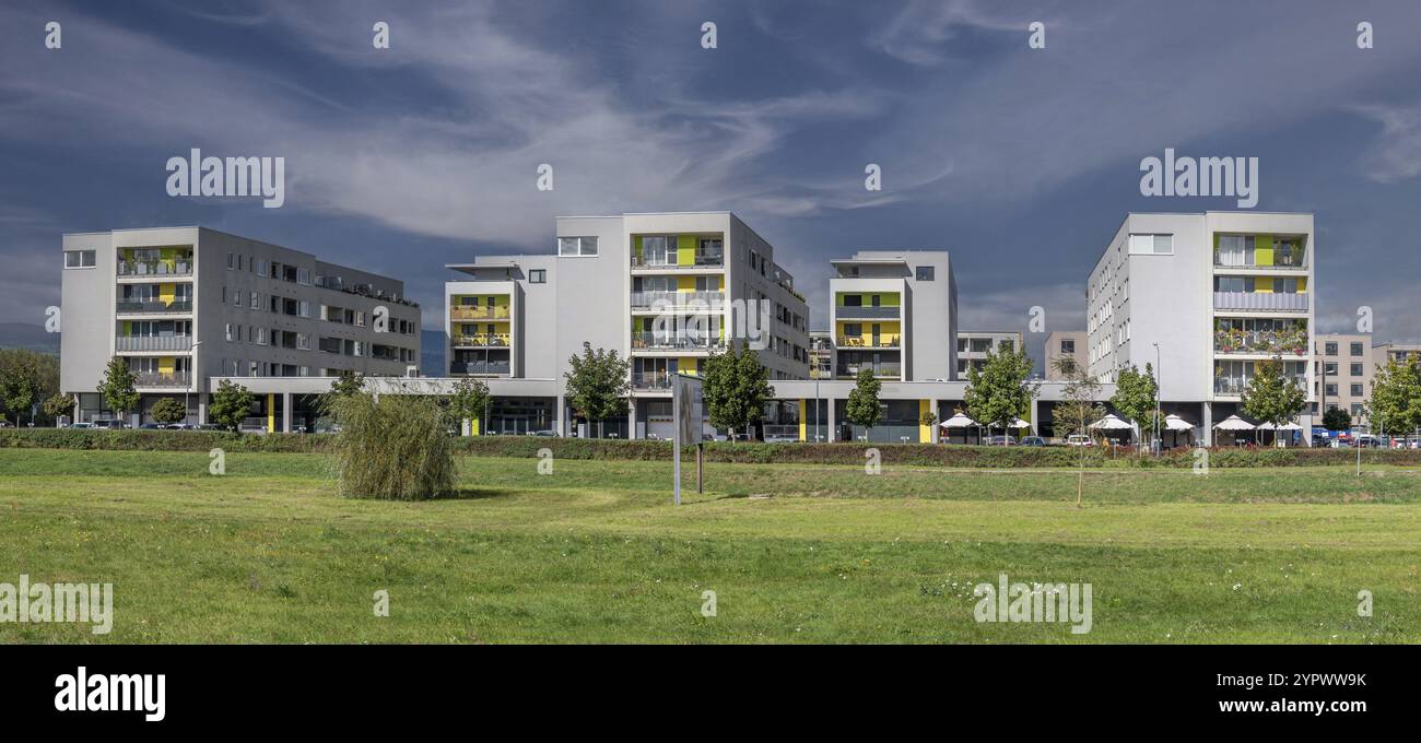 New housing estate buildings apartments in the town. Residential ...