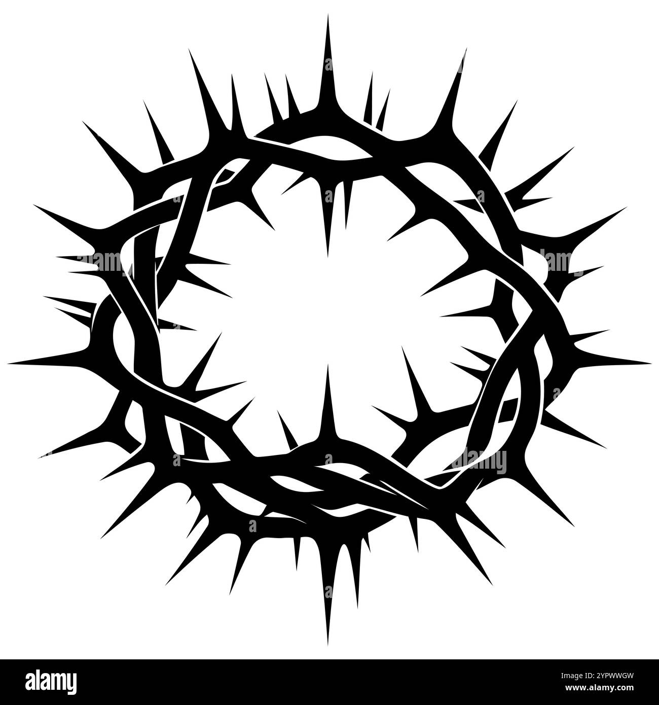 Crown of thorns of Jesus. Religious imagery vector illustration. A ...