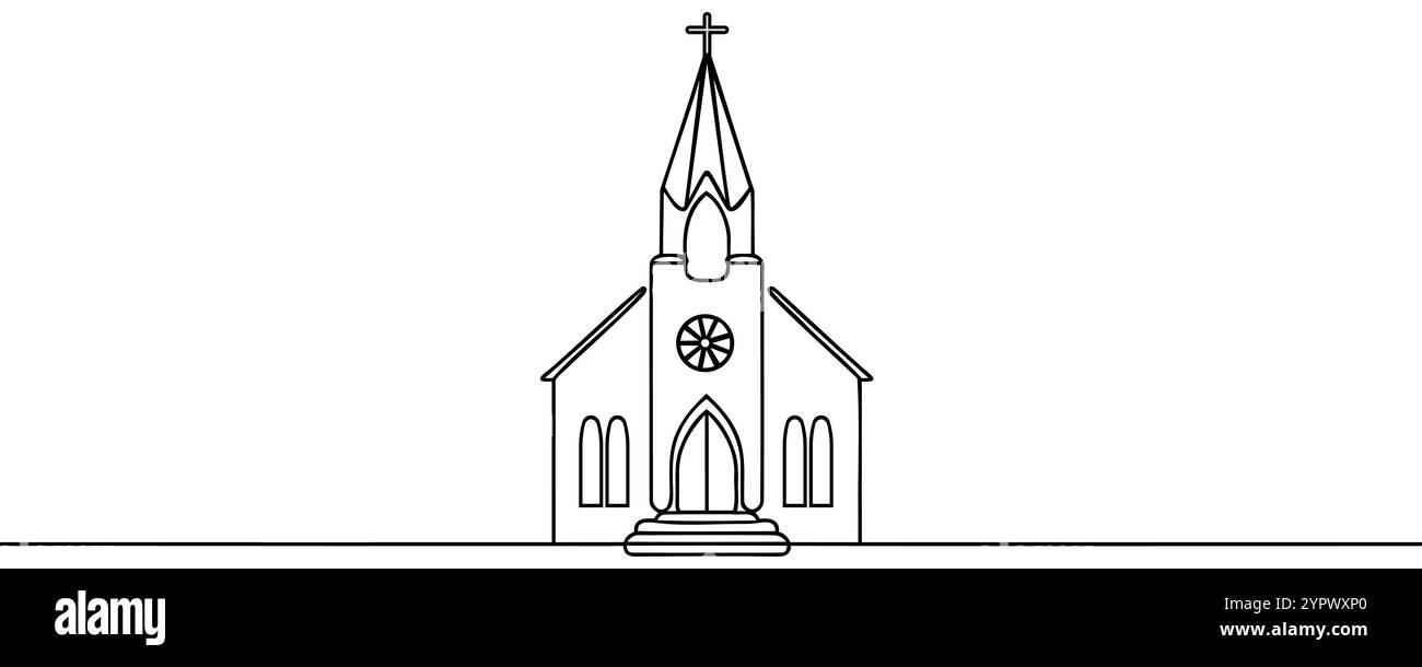 church line drawing line vector Stock Vector Image & Art - Alamy