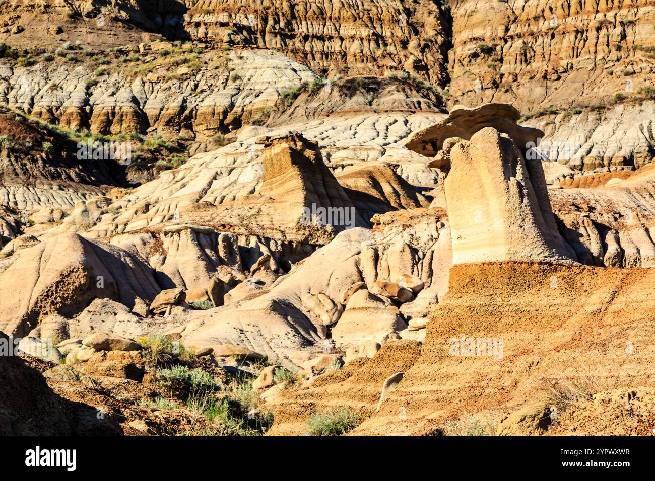 A rocky hillside with a large rock formation in the middle. The rock ...