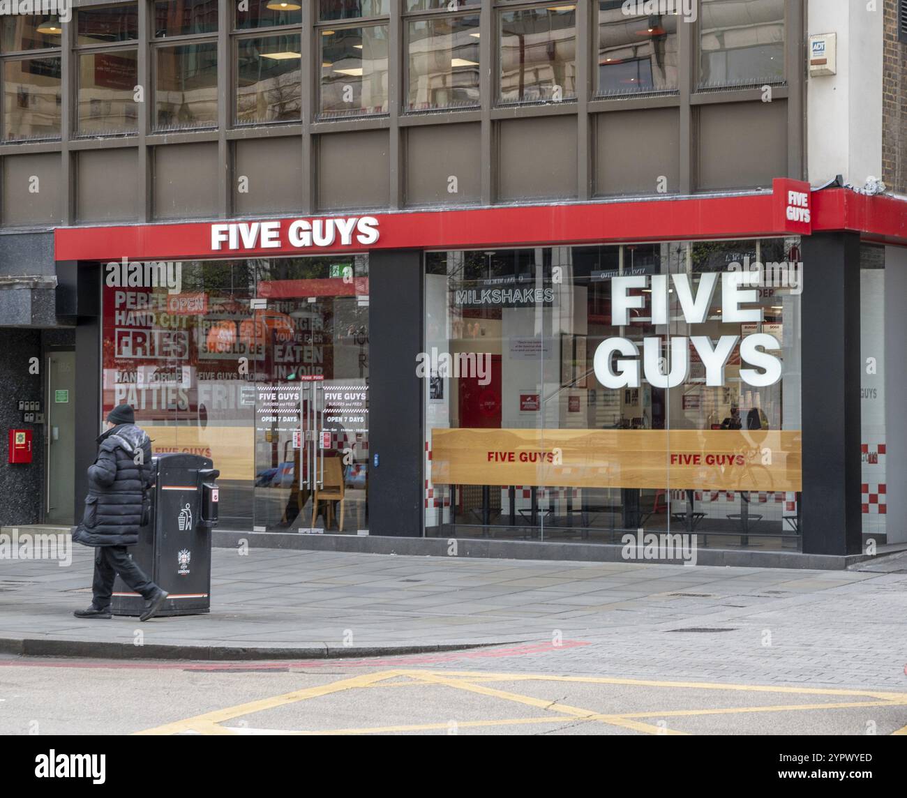 London, UK, March 24, 2024 : Five Guys fast food restaurant in London ...