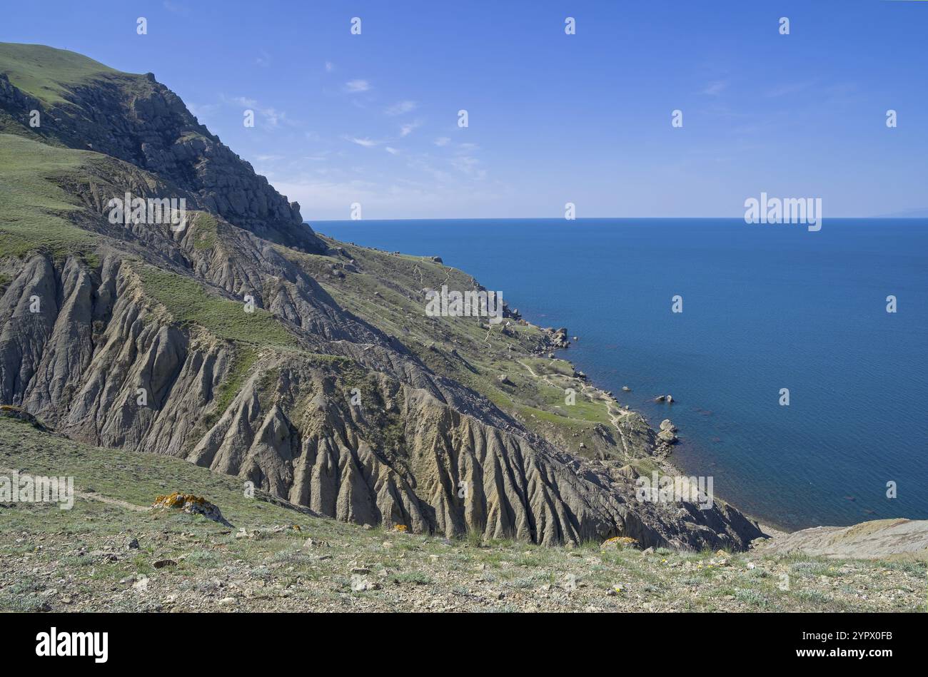 Traces of soil erosion and weathering on the steep slope of Cape ...