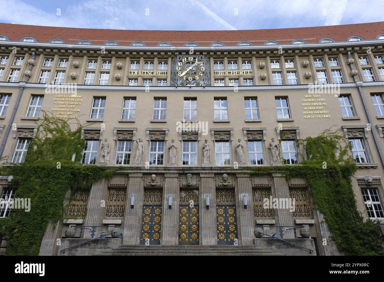 Facade of the German Library. Leipzig, Saxony, Germany, Europe Stock ...