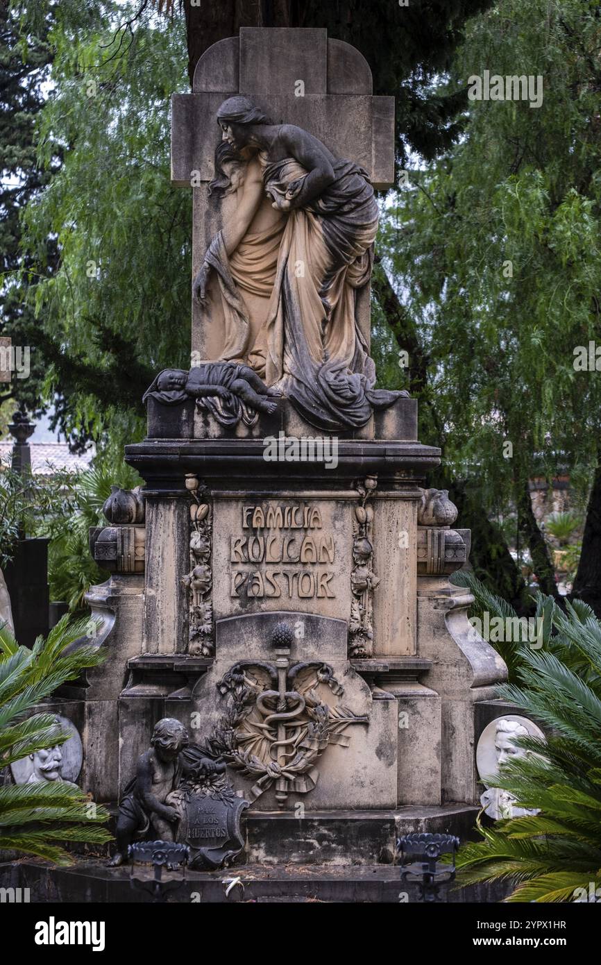 Sculptural set of the memorial tomb owned by the Rullan Pastor family ...