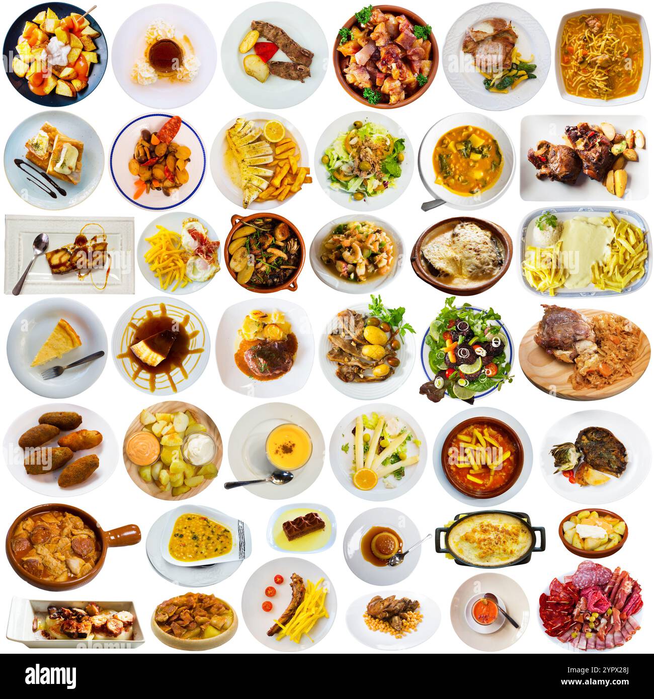 Lunch fish cheese dishes Cut Out Stock Images & Pictures - Alamy