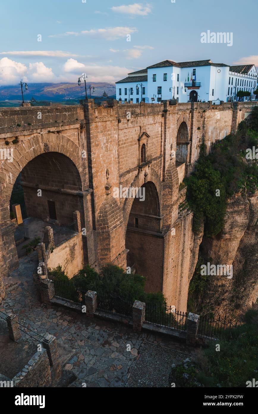 Puente Nuevo Bridge Spanning Gorge in Ronda, Spain Stock Photo - Alamy